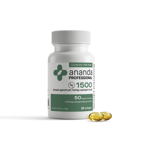 Broad Spectrum CBD Softgels 30-count - 50mg per Serving - Ananda Professional