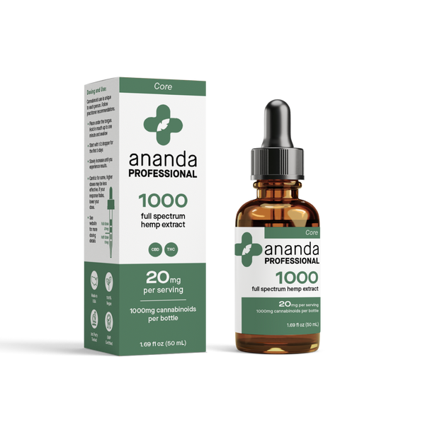 1000mg Full Spectrum Hemp Extract CBD Tincture - Ananda Professional