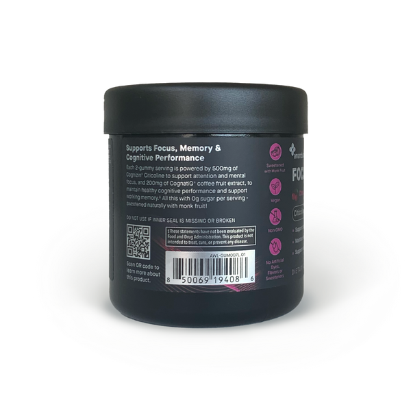 Focus & Memory Gummy | Cherry - 60 Count - Ananda Professional