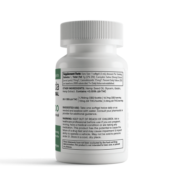 Full Spectrum CBD Softgels Value Size 120-count - 15mg per Serving ...