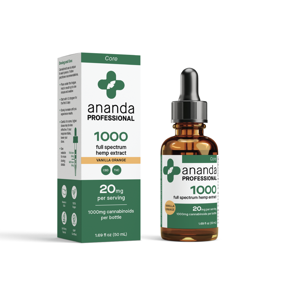 Vanilla Orange Full Spectrum CBD Oil Tincture | 1000mg - Ananda ...