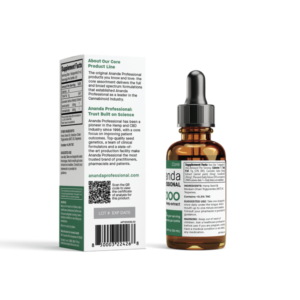 2000mg Full Spectrum Hemp Extract CBD Tincture - Ananda Professional