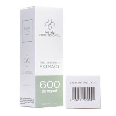 Full Spectrum CBD Oil Tincture | 600mg | Ananda Professional