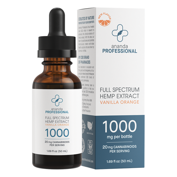 Vanilla Orange Full Spectrum CBD Oil Tincture | 1000mg - Ananda ...